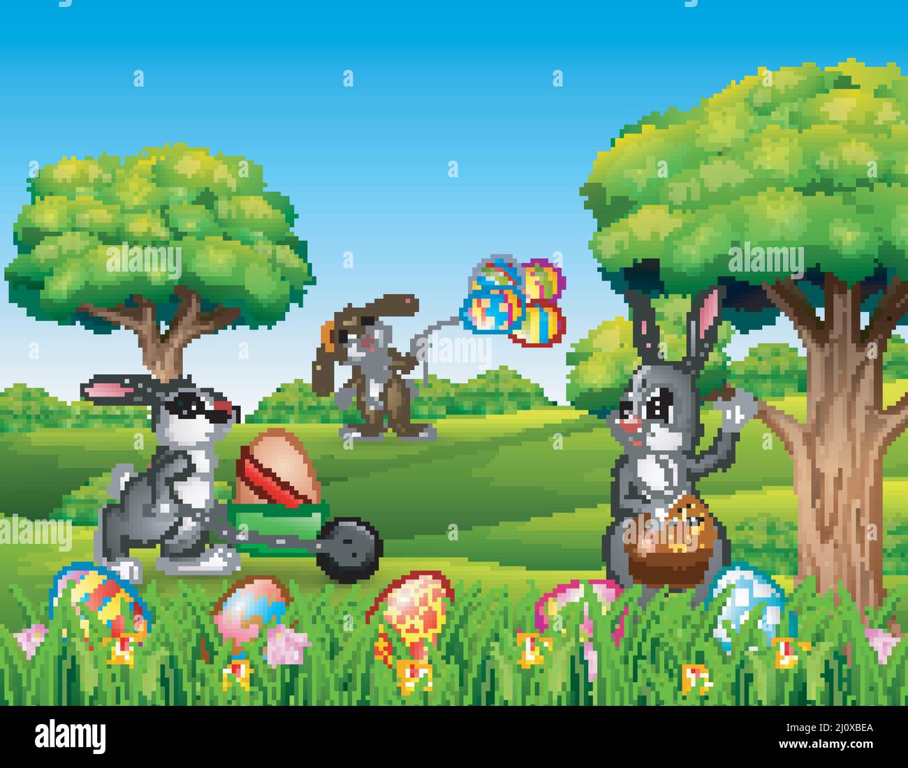 Cartoon rabbits hi-res stock photography and images - Alamy