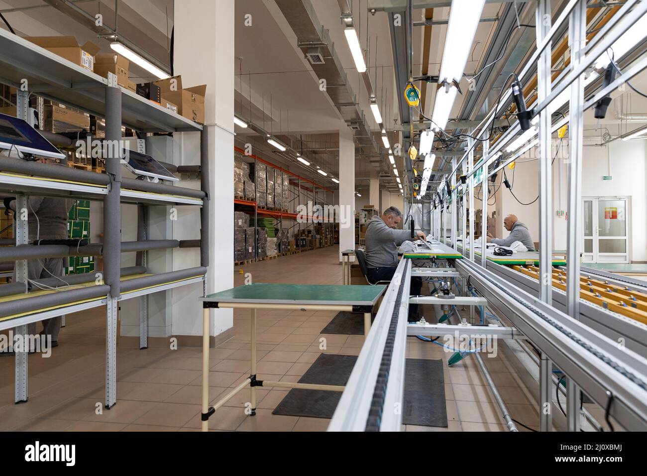 Minsk, Belarus - Dec 15, 2021: Photo of a plant for assembling ...