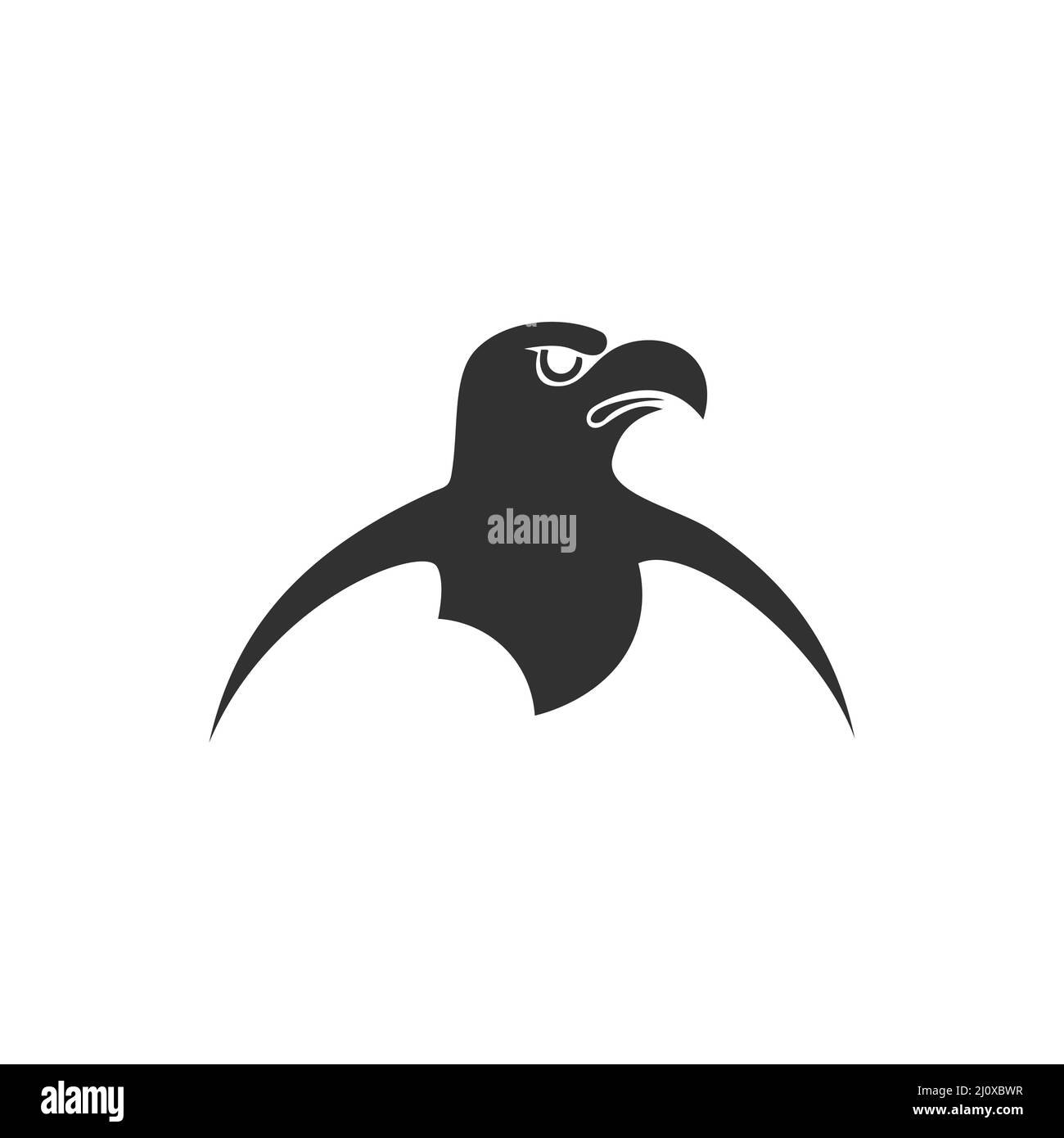 Simple Eagle head vector logo design. Stock vector illustration ...