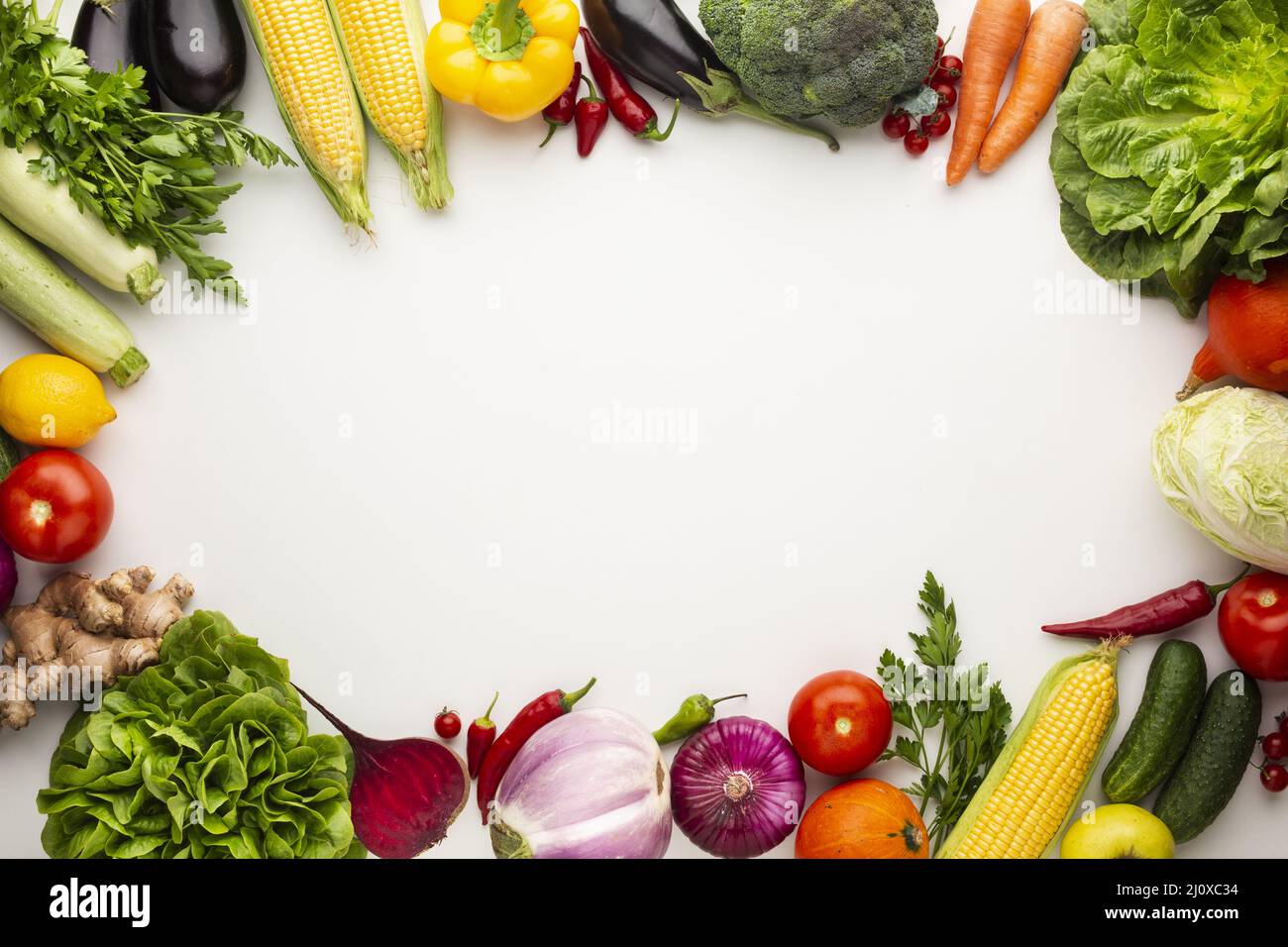 Colorful veggies frame with copy space. High quality beautiful photo ...