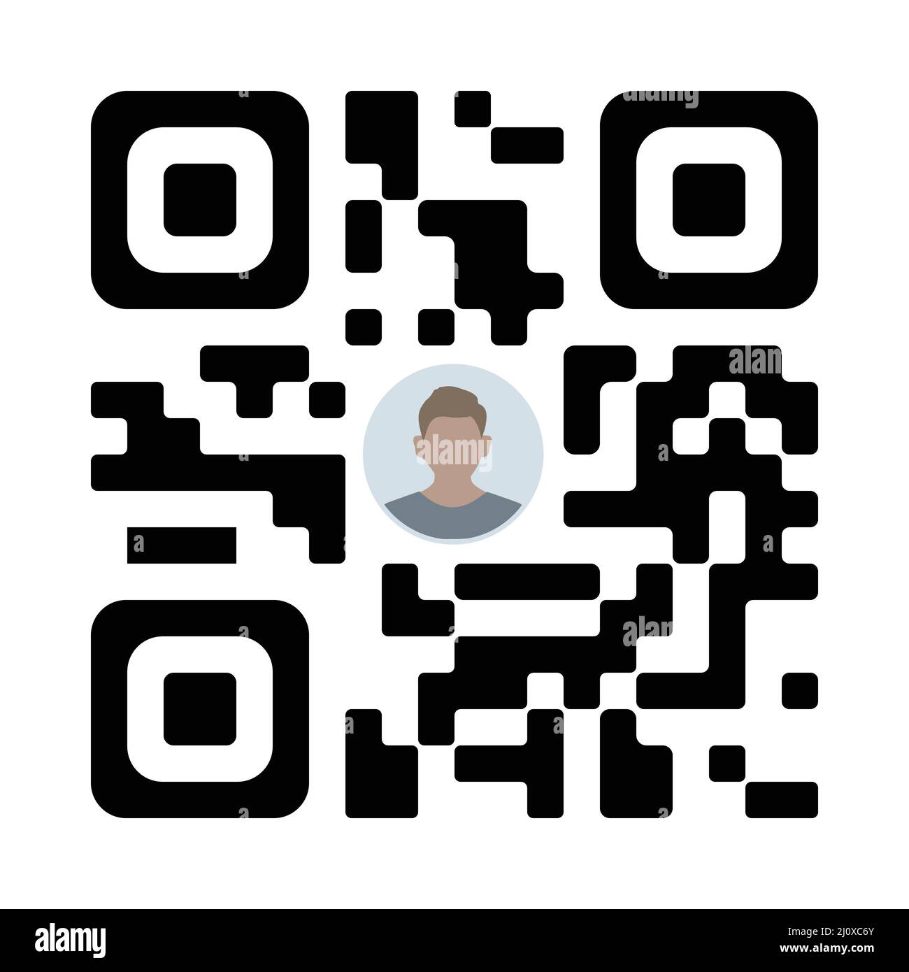 Personal Qr code sample icon isolated on white background. Vector ...