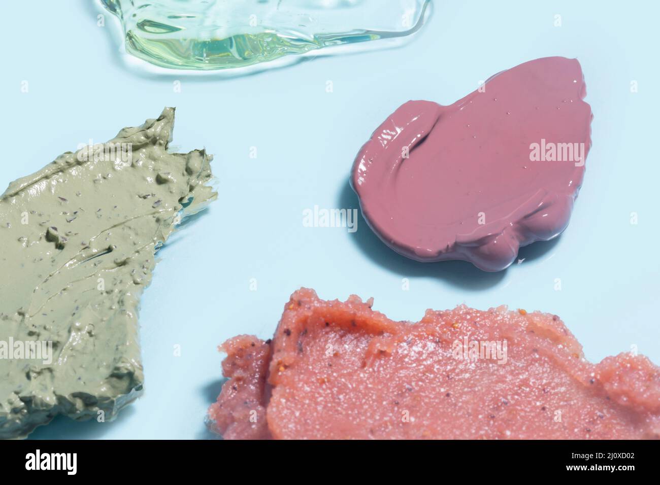 isolated smear beauty cosmetics texture of wash off face mask pack in ...