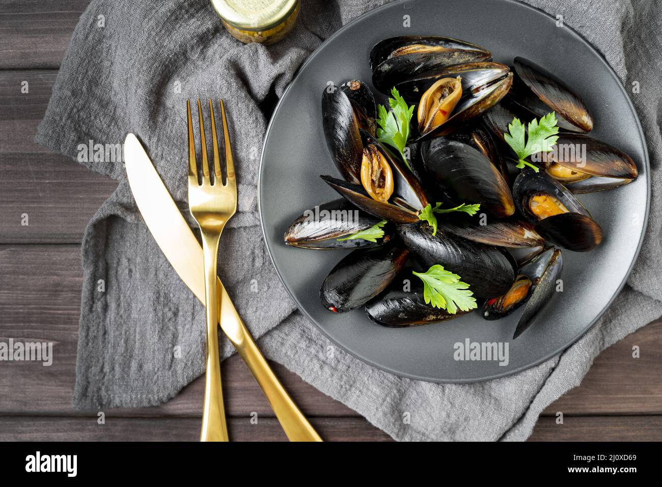 Top view mediterranean dish. High quality beautiful photo concept Stock ...