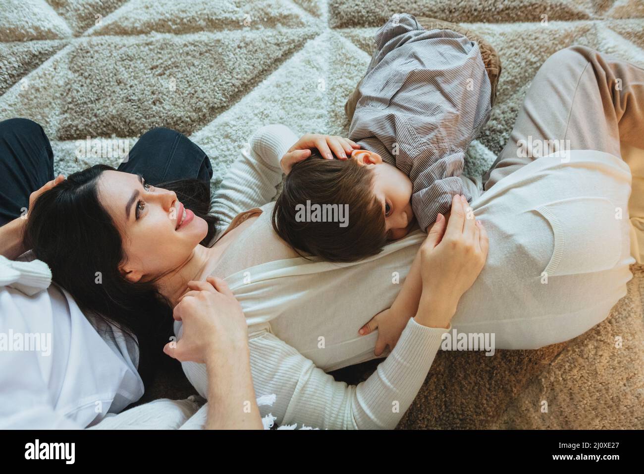 Kid view from above hi-res stock photography and images - Alamy