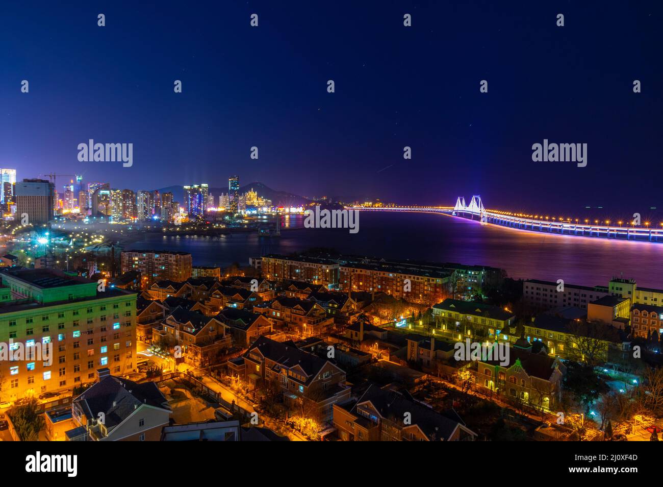 The scenery of Xinghai Bay in late Summer, Dalian, China Stock Photo ...