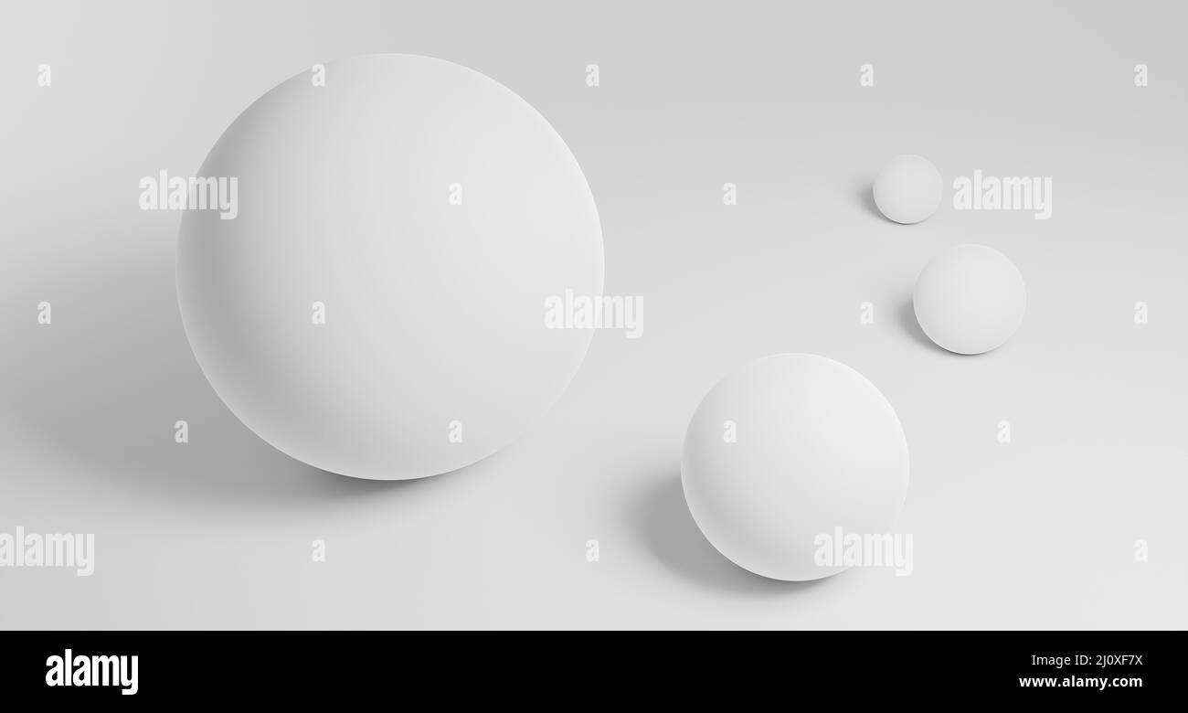 Modern geometrical background with spheres Stock Photo - Alamy