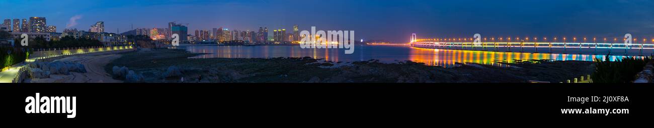 The scenery of Xinghai Bay in late Summer, Dalian, China Stock Photo ...