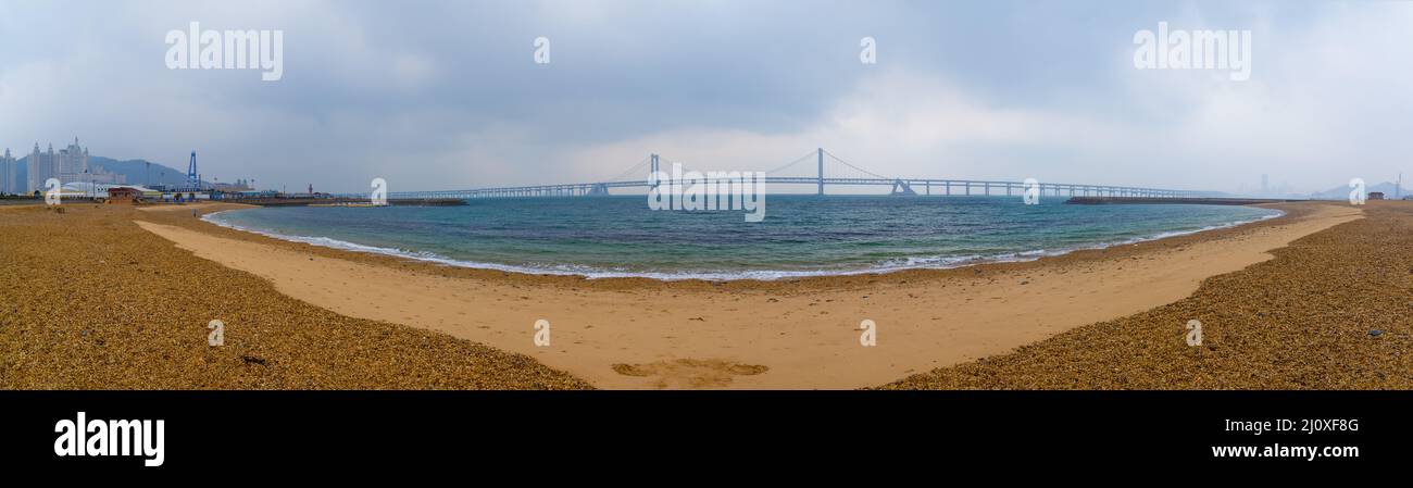 The scenery of Xinghai Bay in late Summer, Dalian, China Stock Photo ...