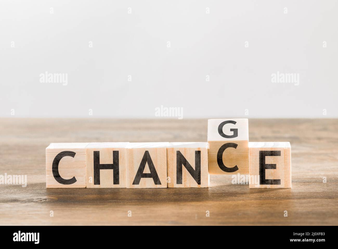 Chance word letters desk Stock Photo - Alamy