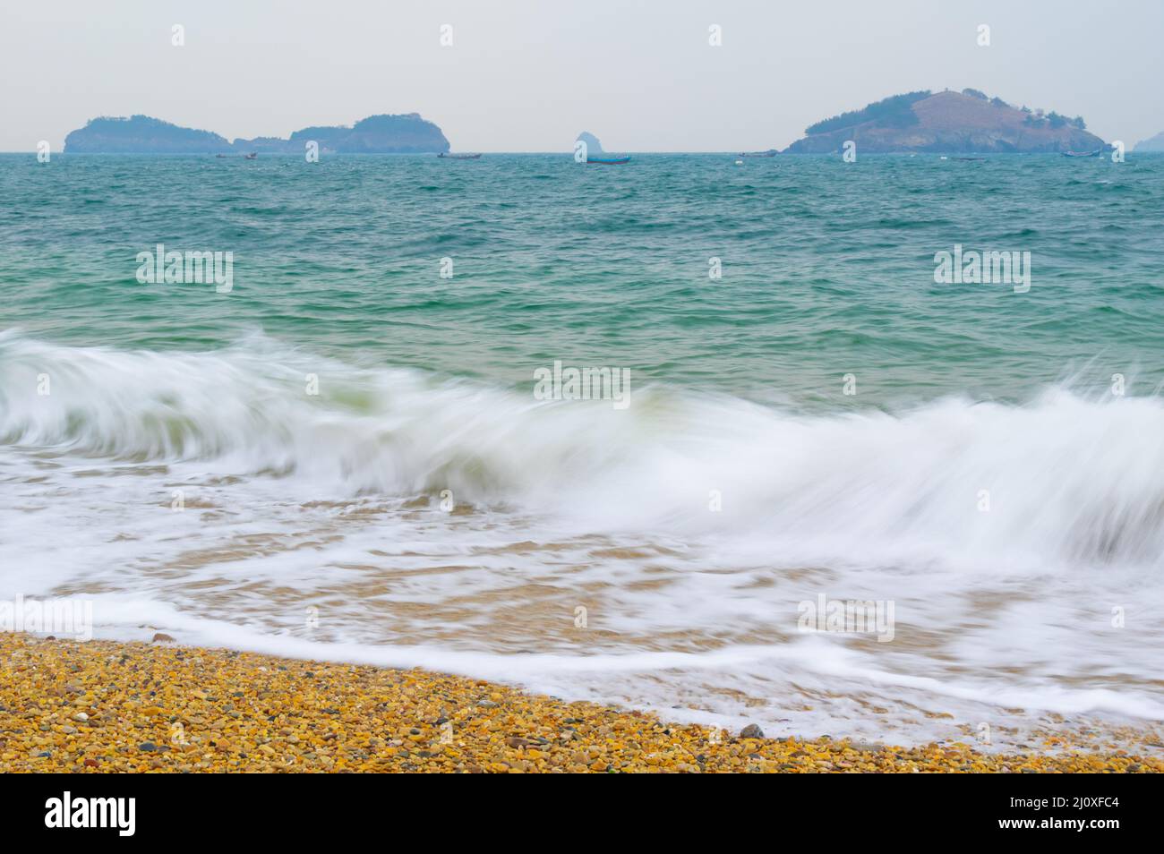 The scenery of Xinghai Bay in late Summer, Dalian, China Stock Photo ...