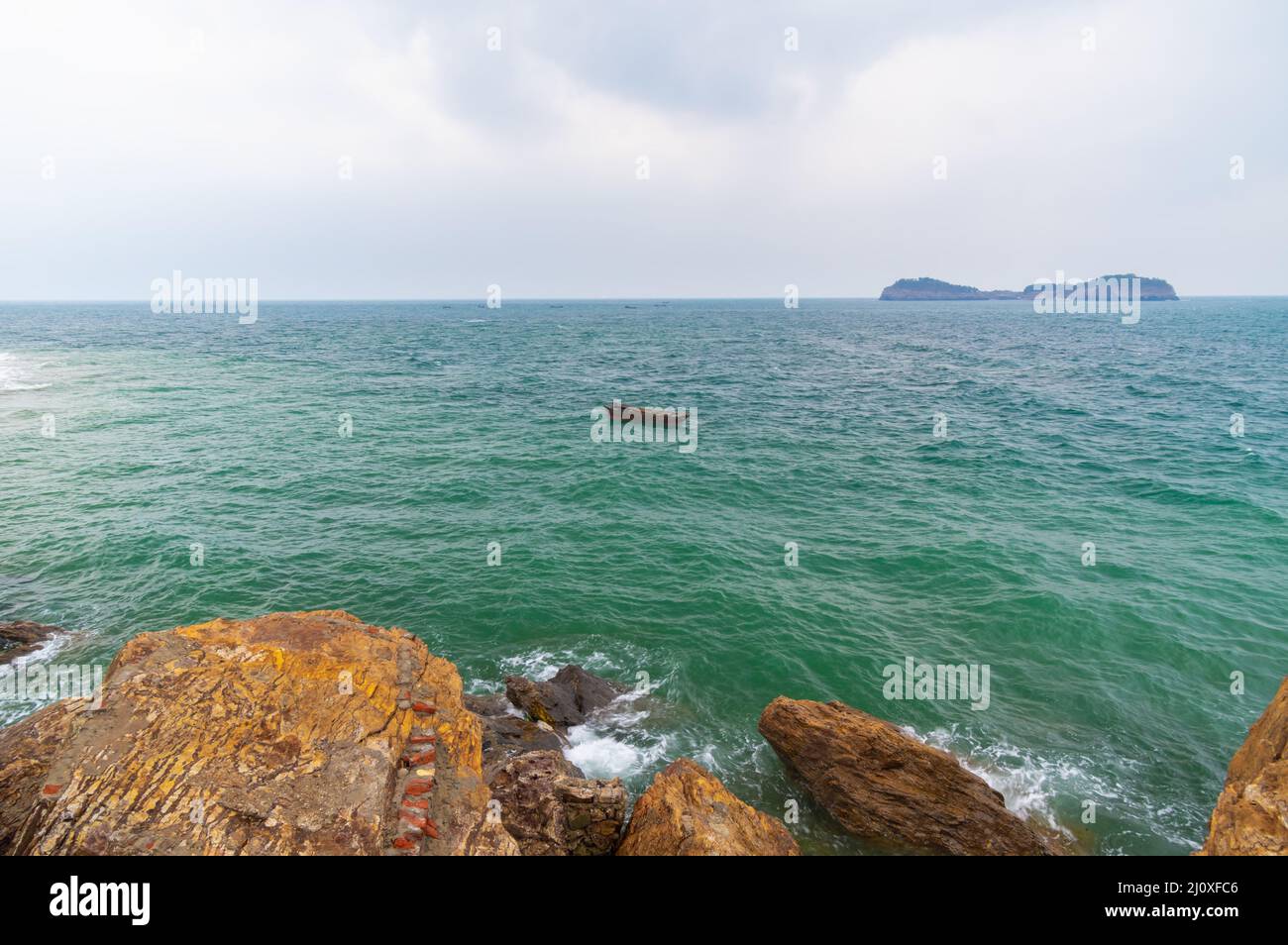 The scenery of Xinghai Bay in late Summer, Dalian, China Stock Photo ...