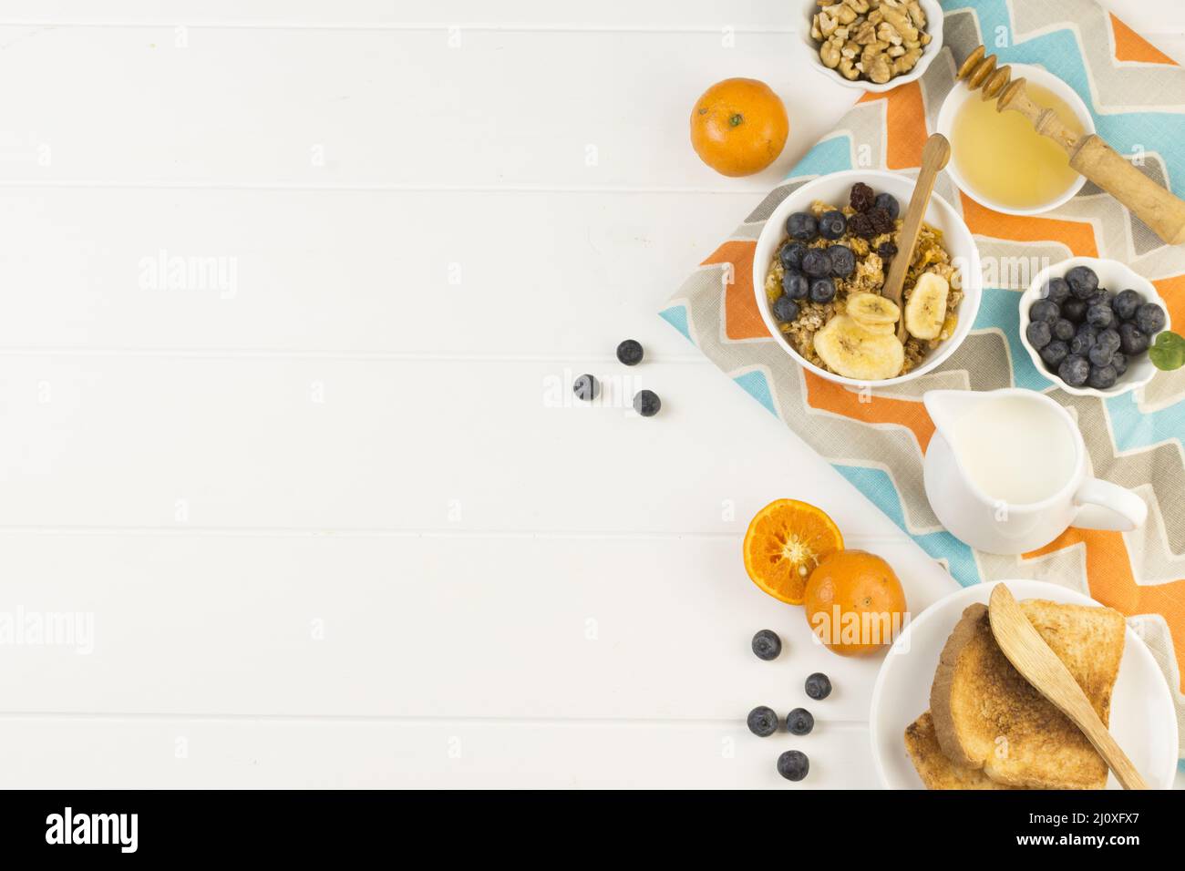 Top view healthy breakfast. High quality beautiful photo concept Stock ...