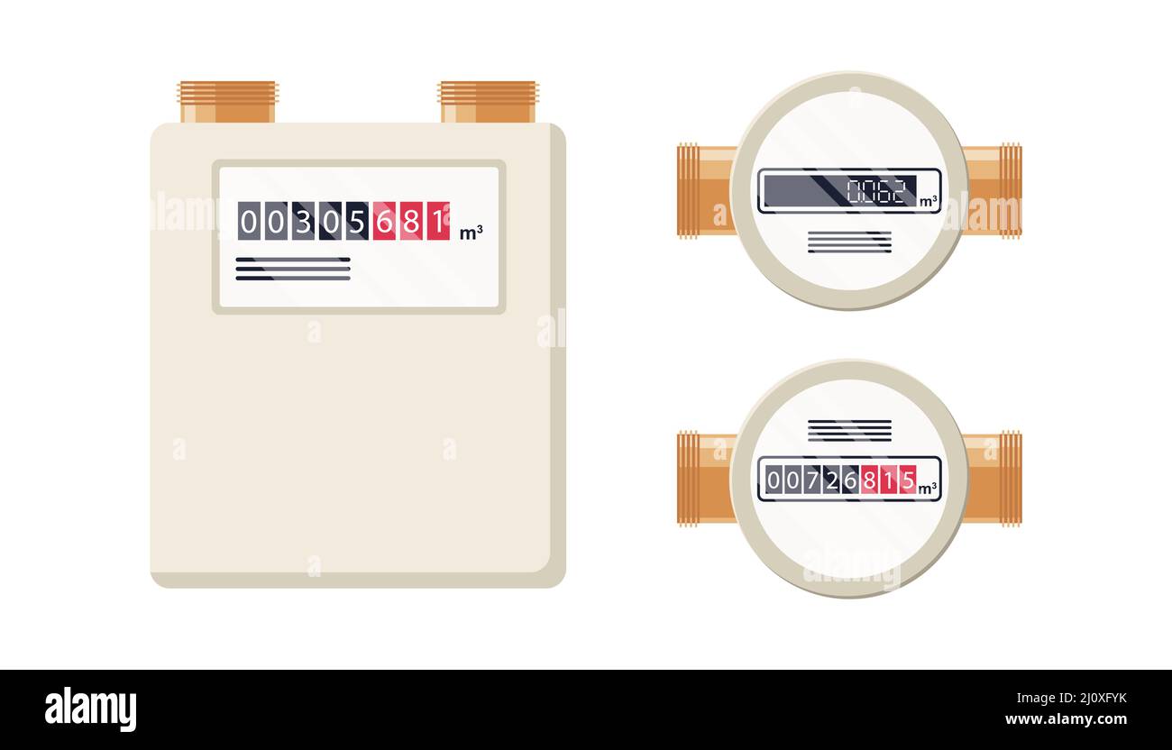 Domestic meters Stock Vector Images - Alamy