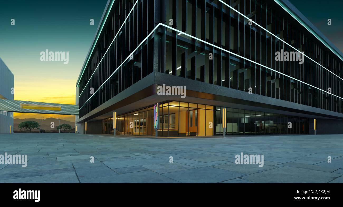 Urban modern building business office area Stock Photo - Alamy