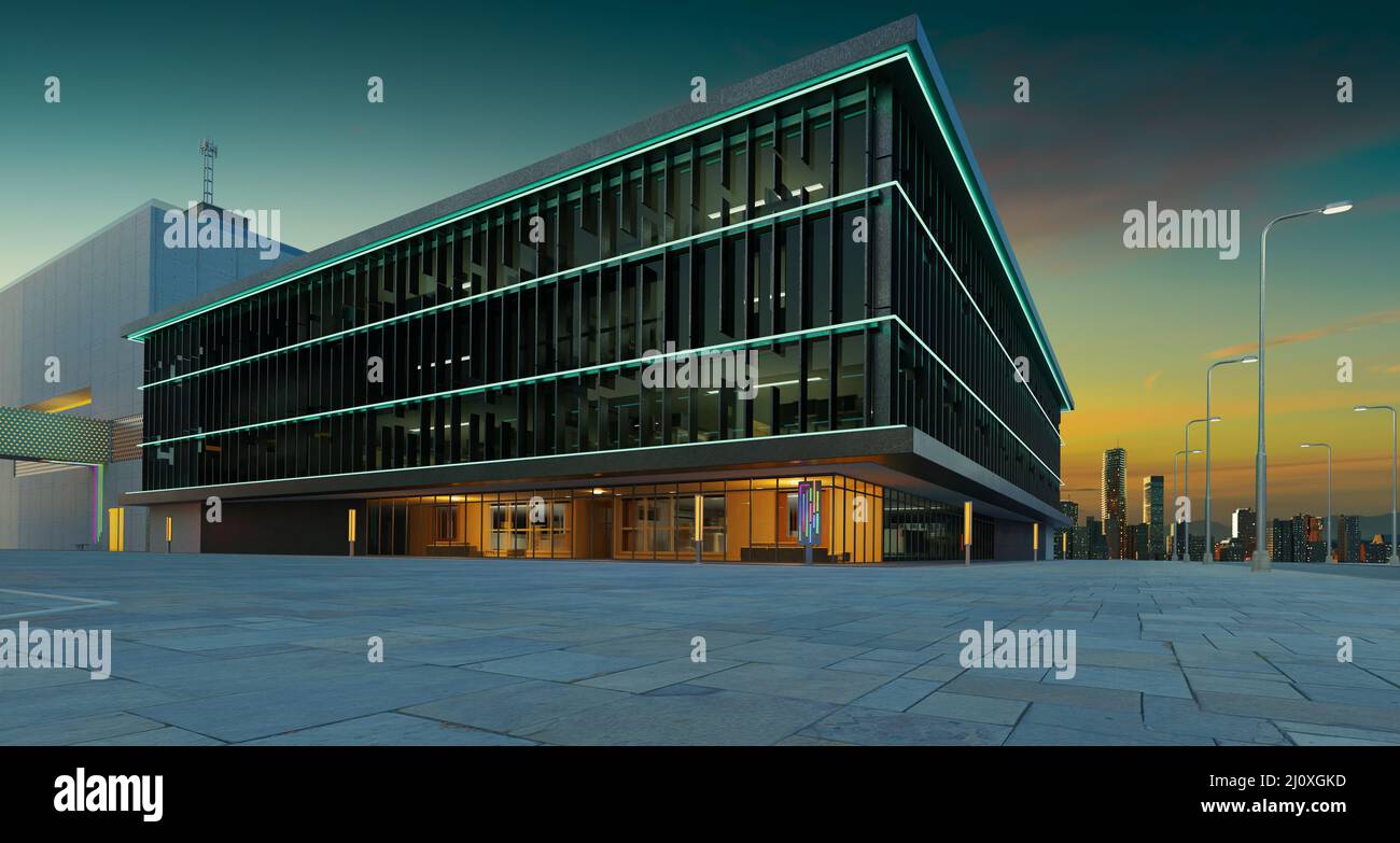 Modern building business office area Stock Photo - Alamy