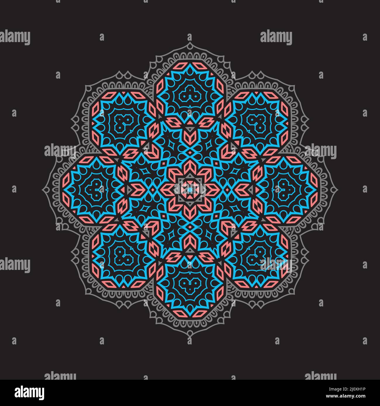 Pink flower mandala hi-res stock photography and images - Alamy