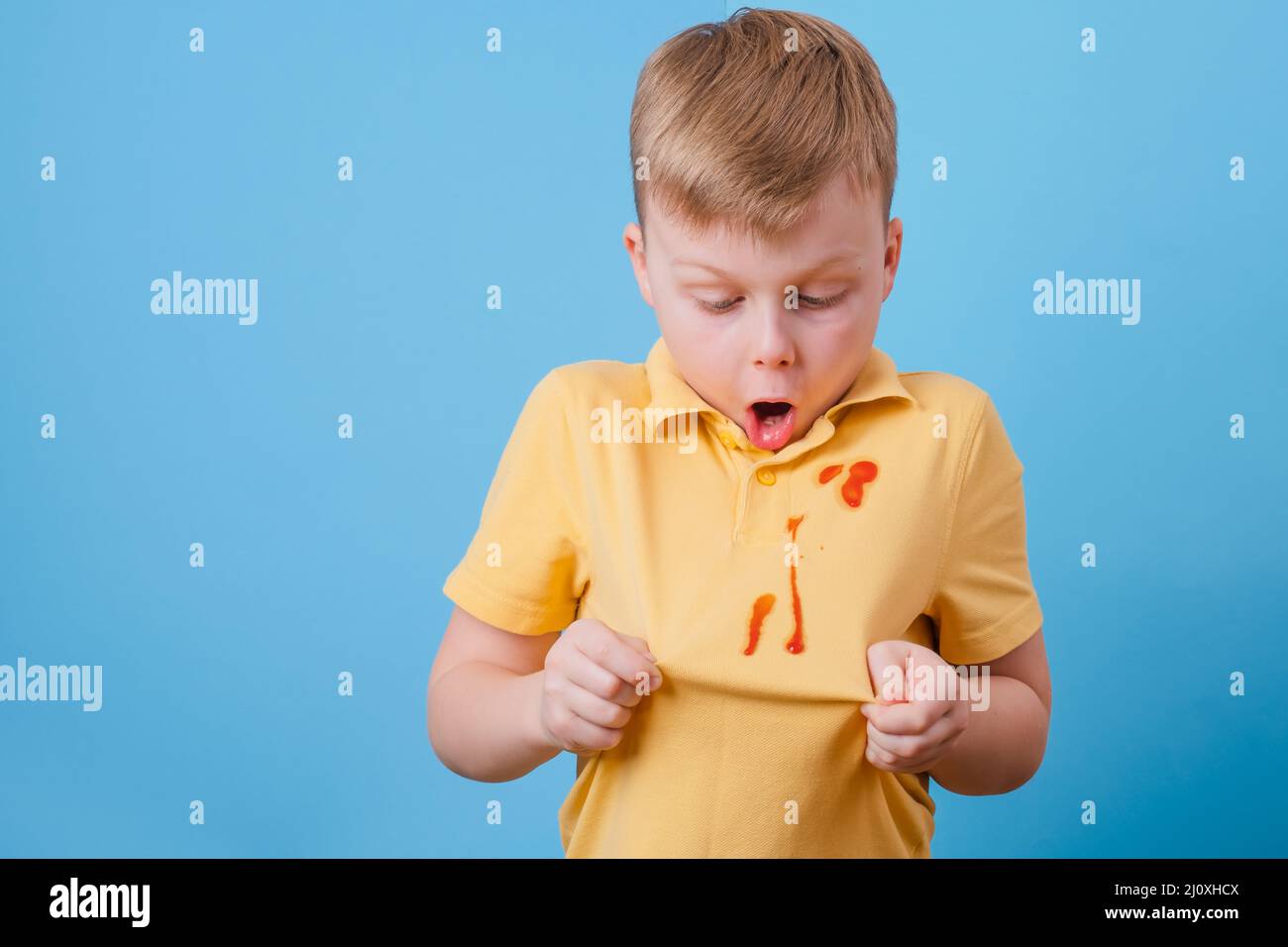 Dirty children front shirt hi-res stock photography and images - Alamy