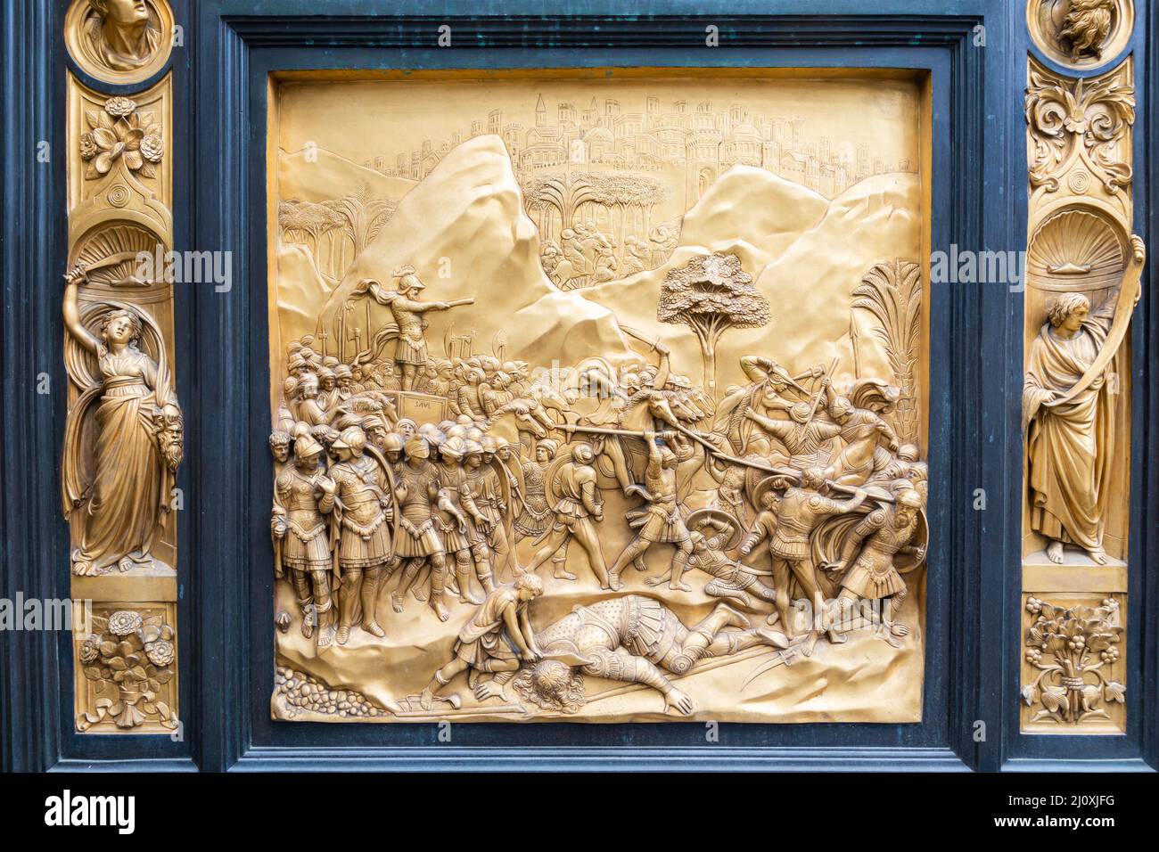 Florence Gate of Paradise: main old door of the Baptistry of Florence ...