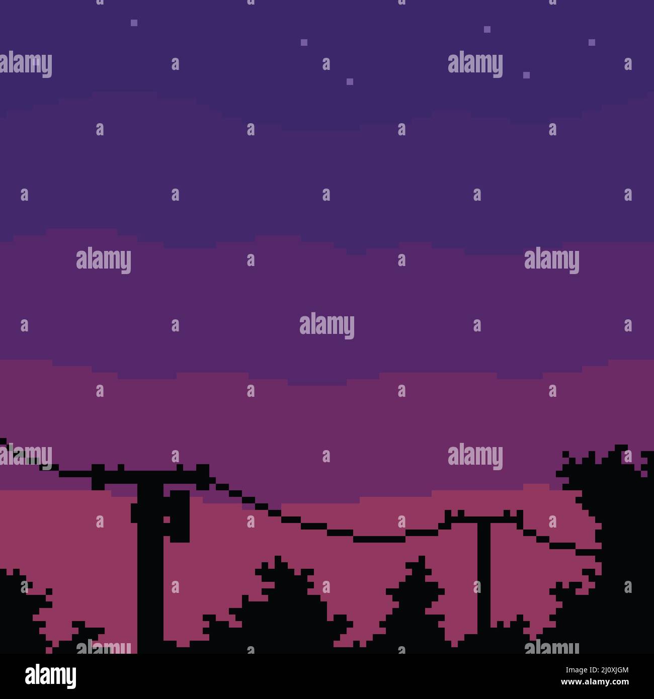 Dusk sky silhouette Stock Vector Images - Alamy