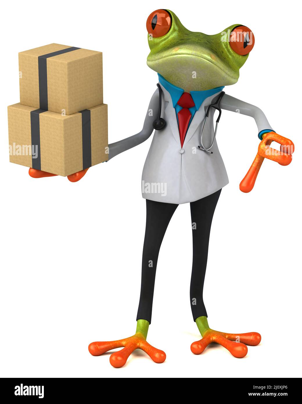 Frog doctor - 3D Illustration Stock Photo - Alamy