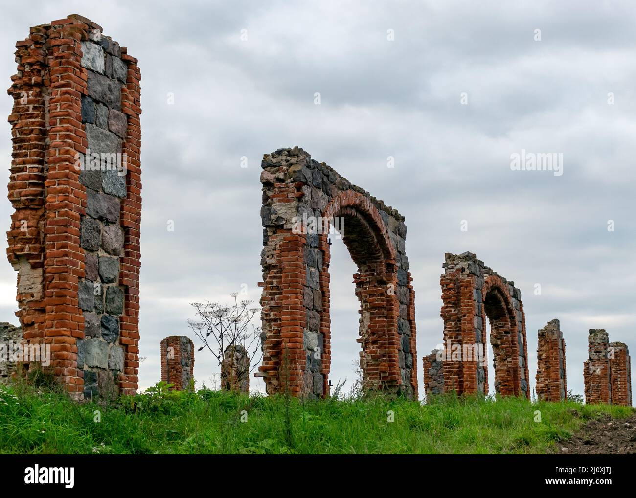 The stone and brick ruins are an unofficial tourist attraction ...