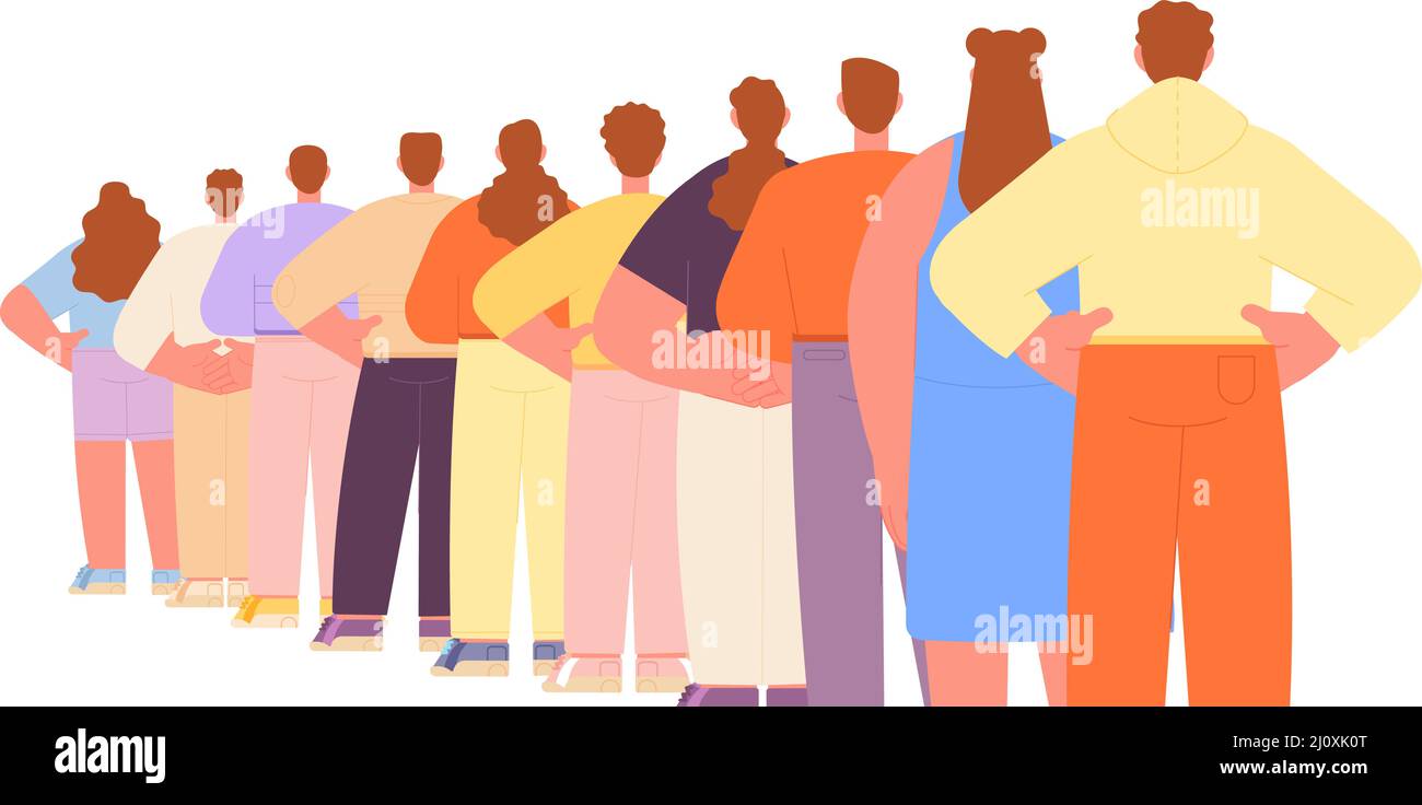 Large crowd entrance Stock Vector Images - Alamy