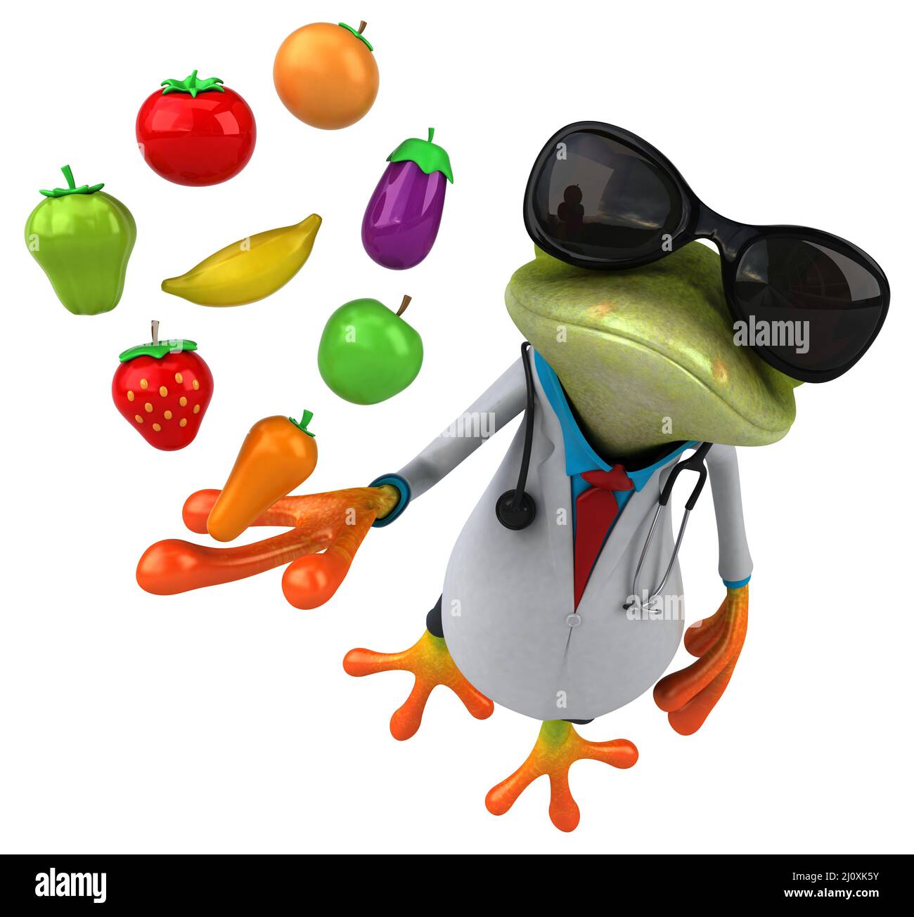 Frog doctor - 3D Illustration Stock Photo - Alamy