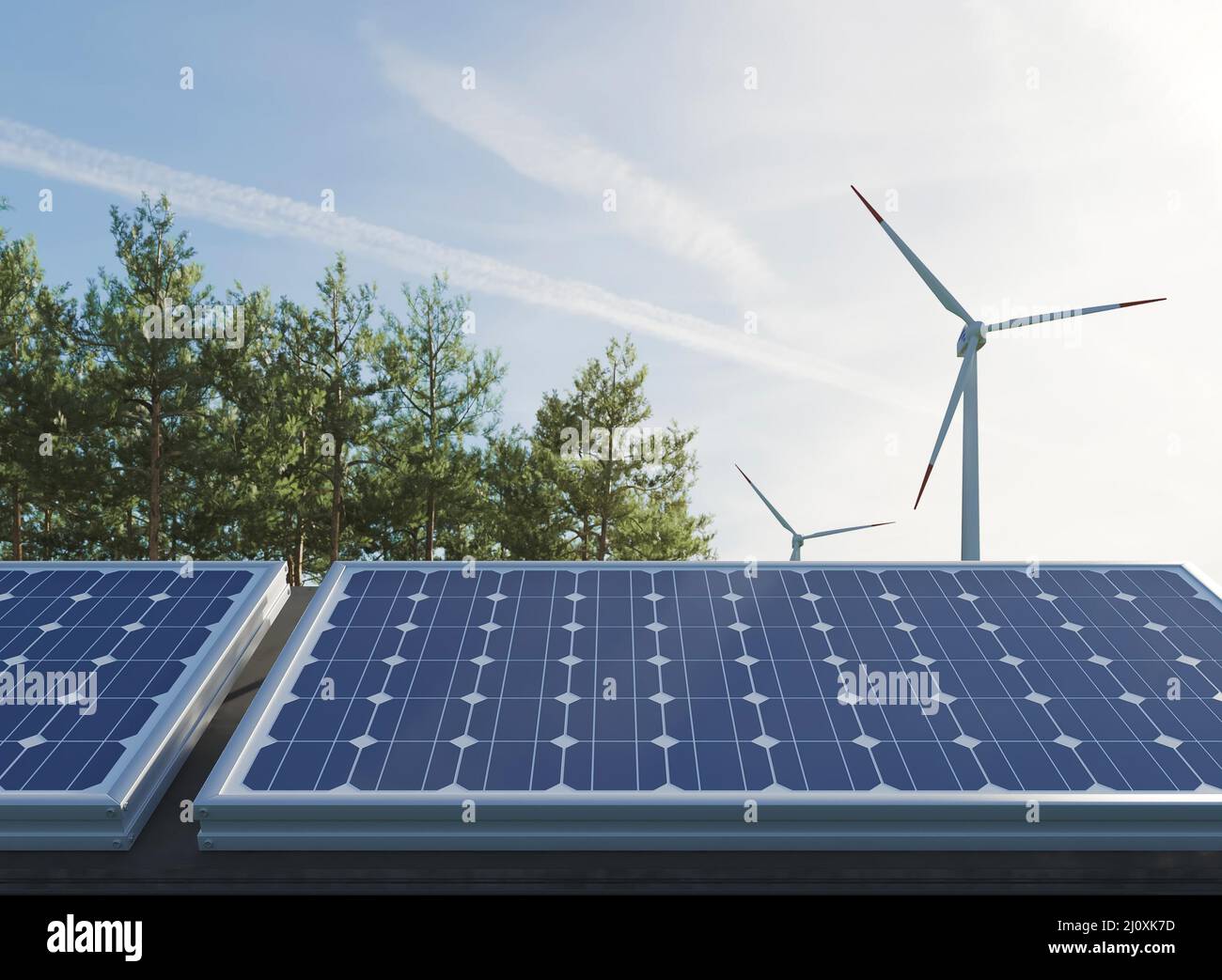 3d solar pannels project energy saving. High quality beautiful photo ...