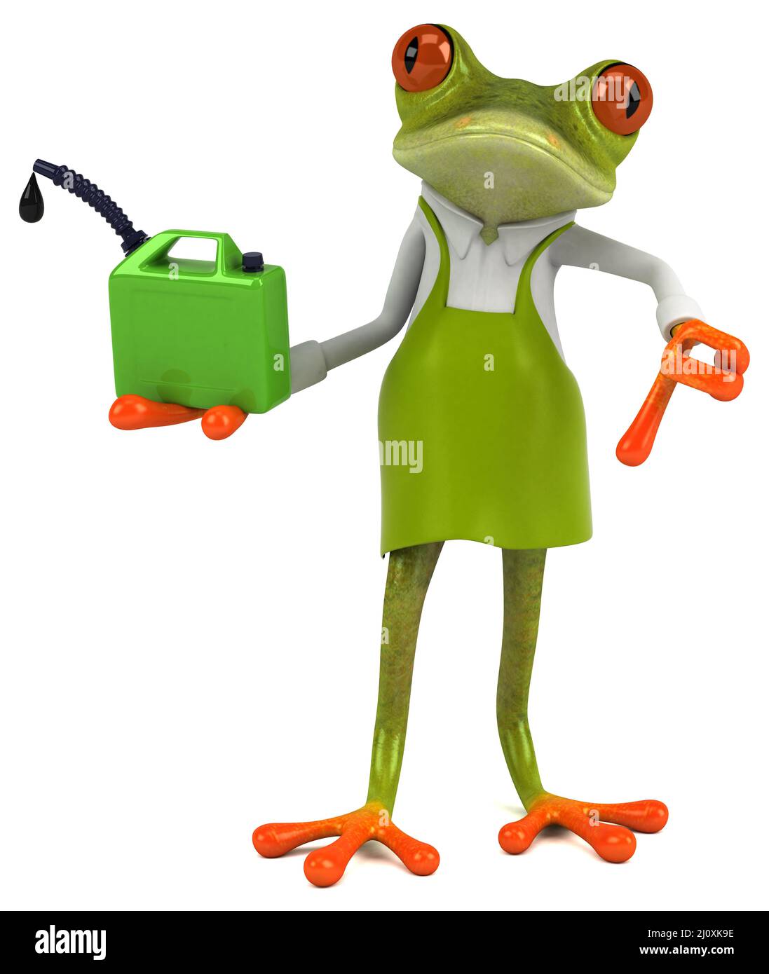Fun frog gardener - 3D Illustration Stock Photo - Alamy