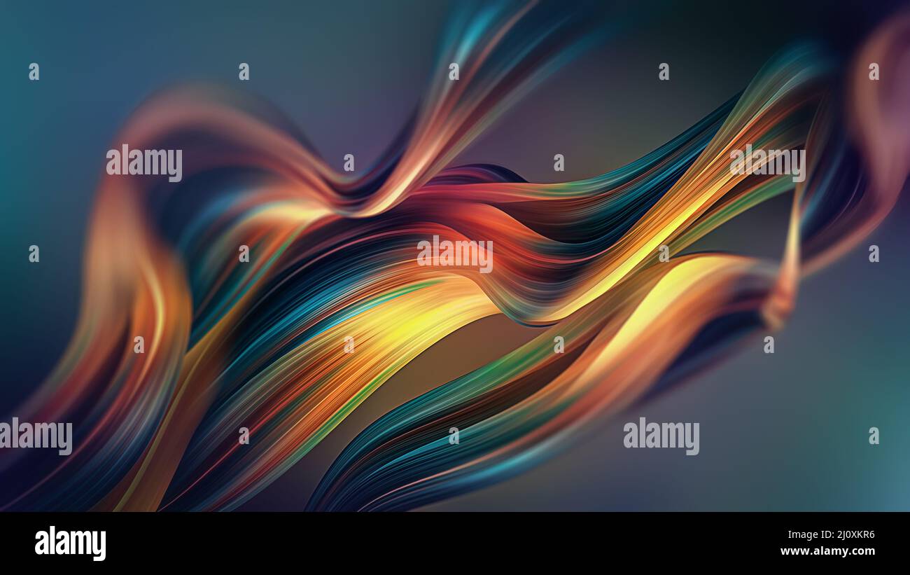 Abstract 3D Wavy Design Stock Photo - Alamy
