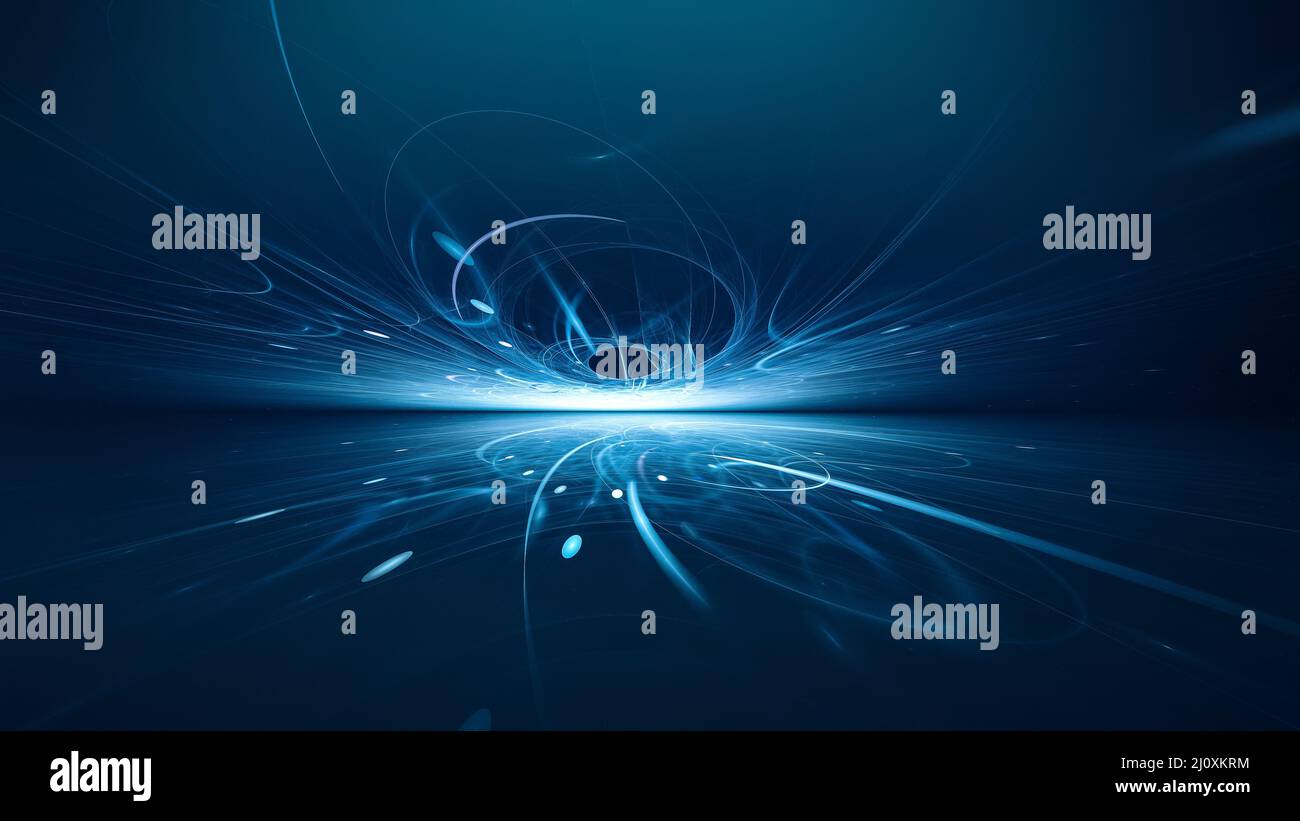 Abstract blue horizon line hi-res stock photography and images - Alamy