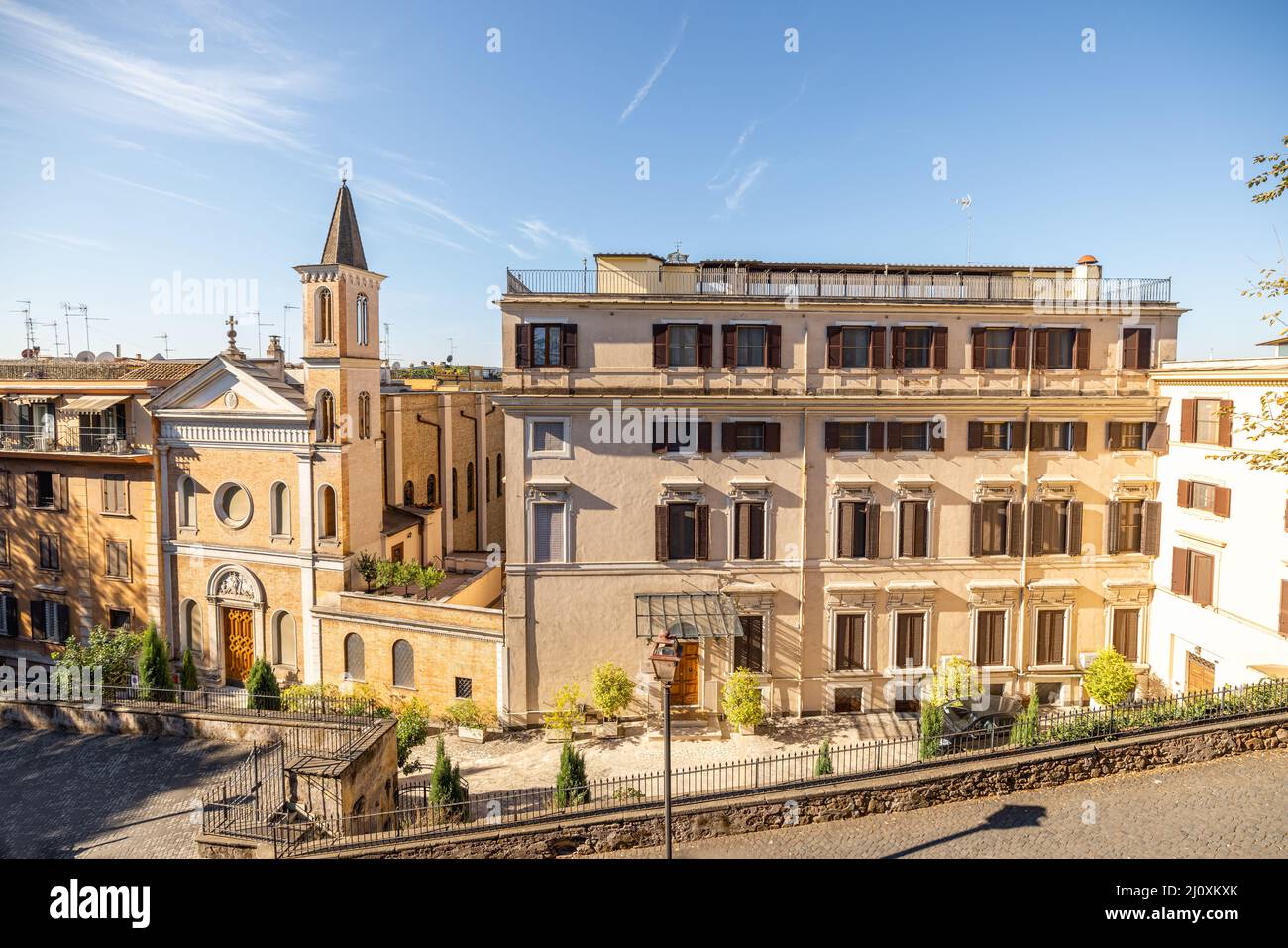Top View on the street in Rome Stock Photo - Alamy