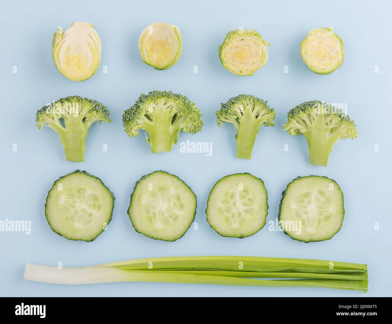Top view organic vegetables table Stock Photo - Alamy