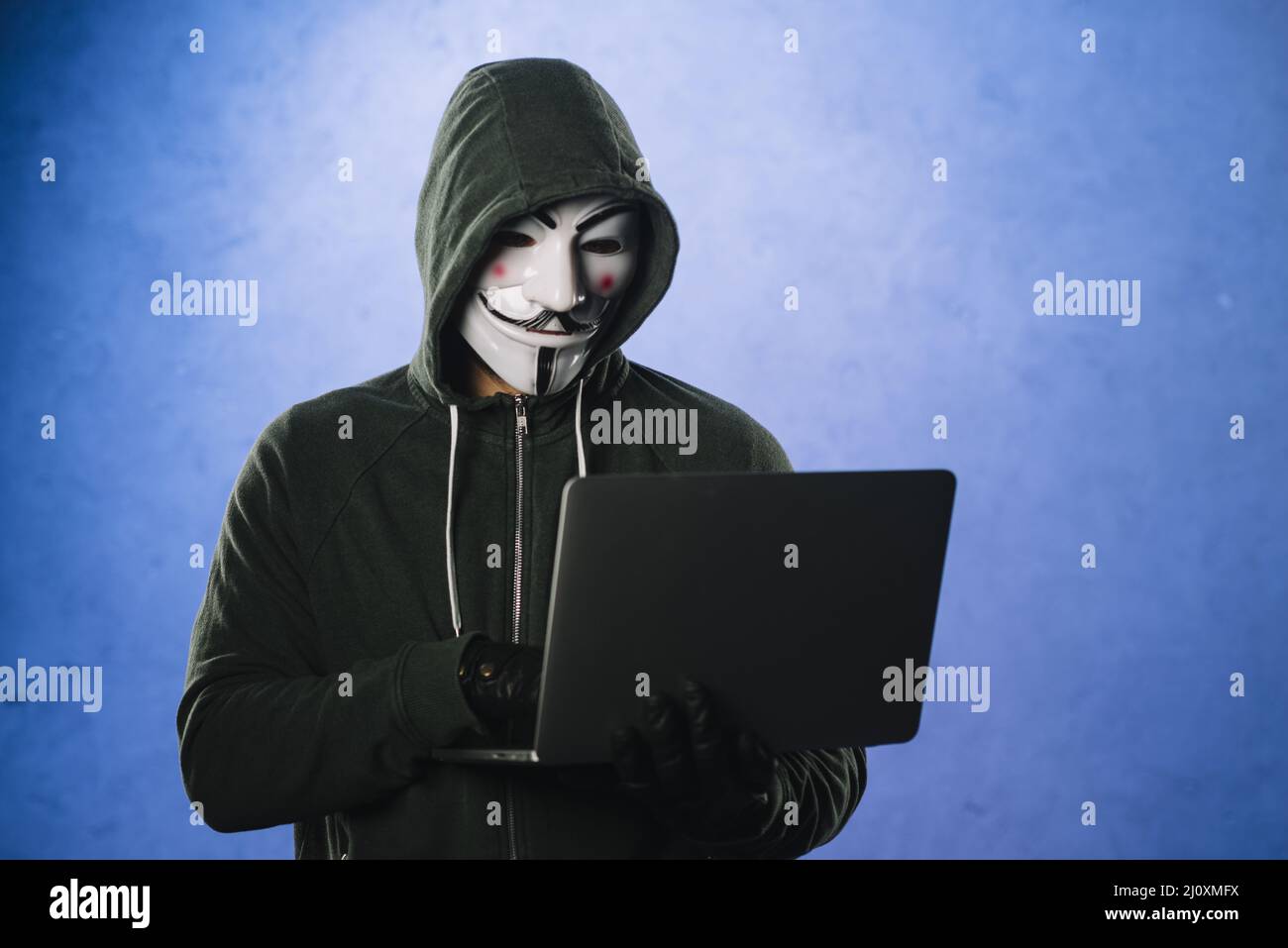 Hacker with anonymous mask. High quality beautiful photo concept Stock ...