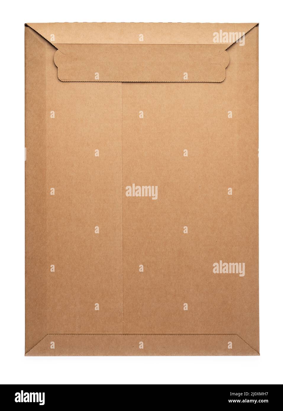 Brown envelope front and back isolated on white background. Letter top view Stock Photo - Alamy