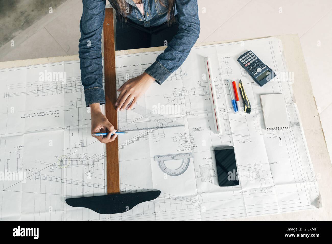 Ruler Office Woman High Resolution Stock Photography and Images - Alamy