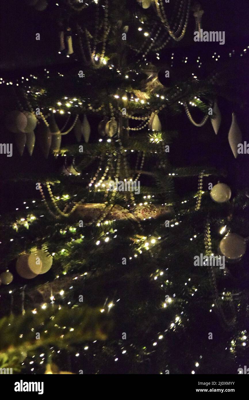 Fairy lights closeup white background hi-res stock photography and ...