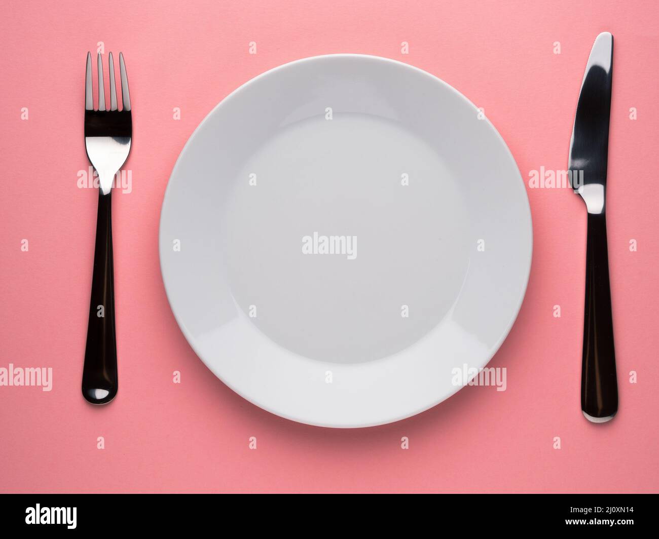 Silver knife fork plate hi-res stock photography and images - Alamy