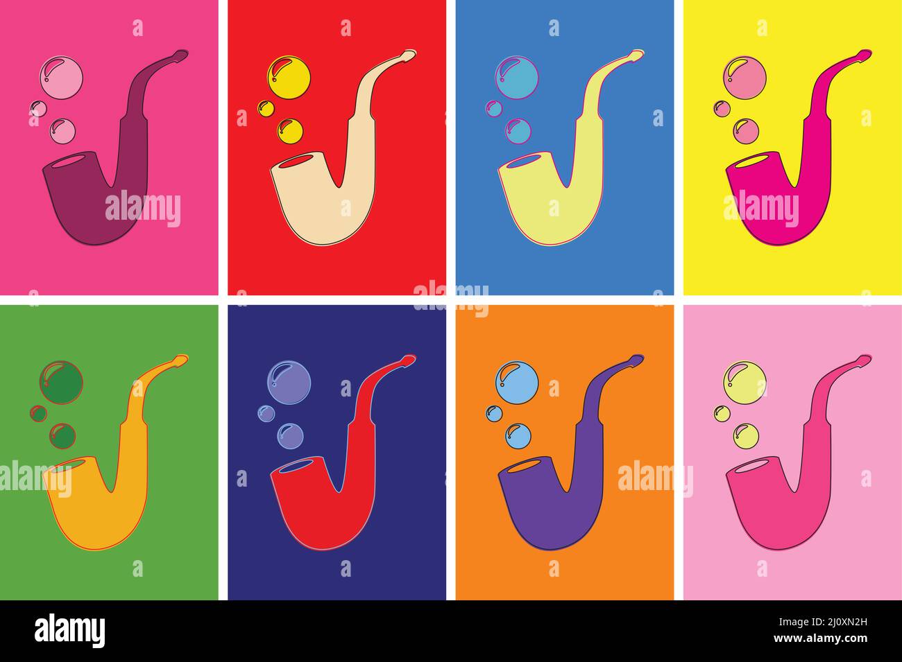 Smoking pipe bubblev Vector Illustration Pop Art Style Stock Vector ...
