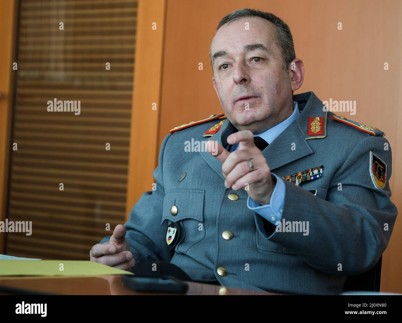 Berlin, Germany. 18th Mar, 2022. Major General Carsten Breuer, head of ...