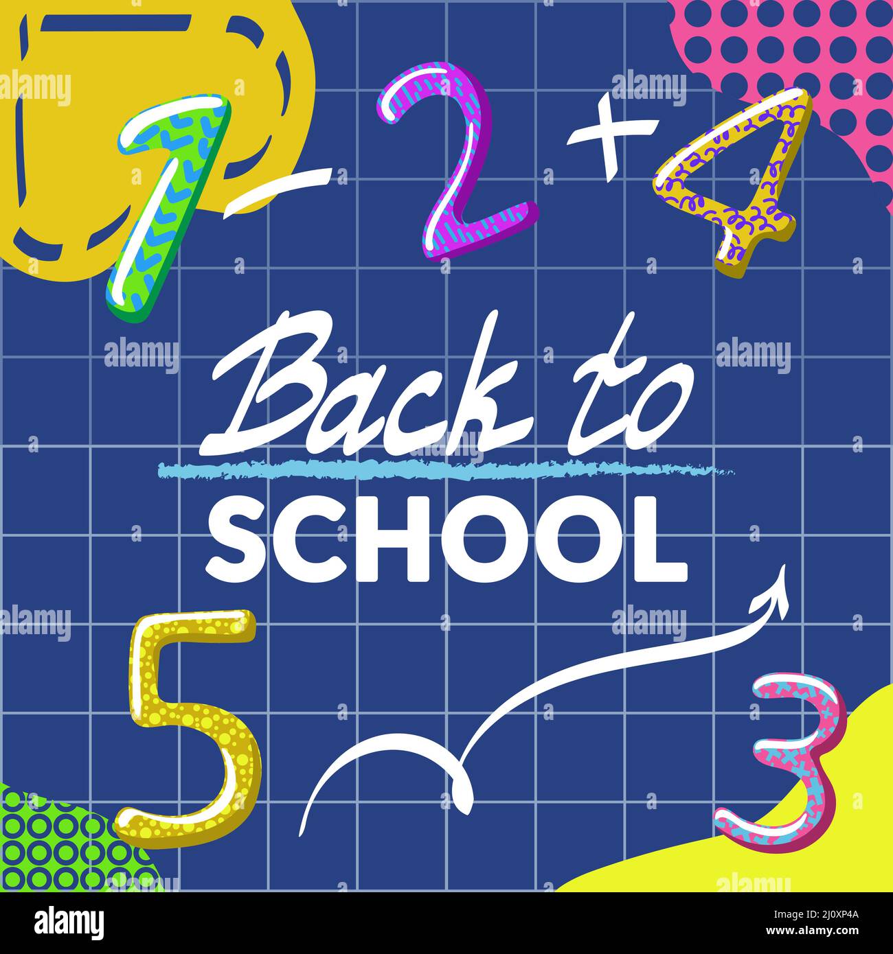 Web page design template for elementary school, studio, math course ...