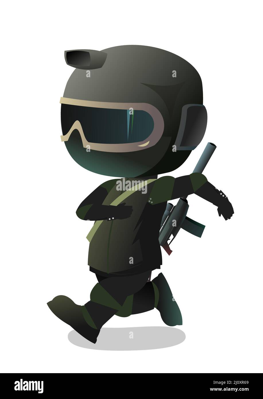 Guy running with gun hi-res stock photography and images - Alamy