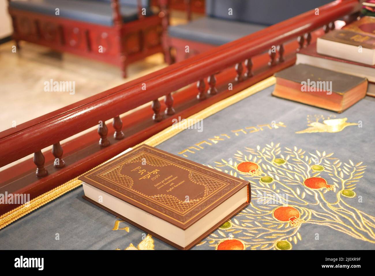 The interior of the newly refurbished synagogue, the House of Ten ...