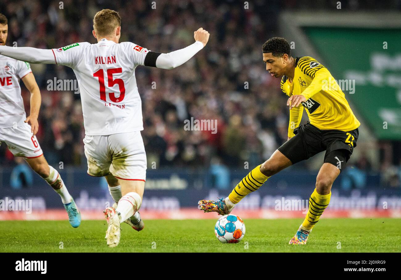 Jude Bellingham (BVB), Luca Kilian (Köln) 1. FC Köln - Borussia ...