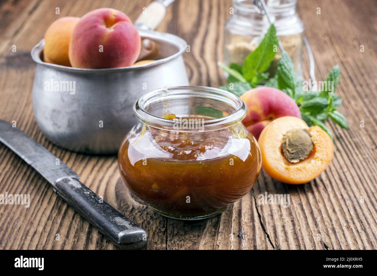 Homemade apricot pulp hi-res stock photography and images - Alamy