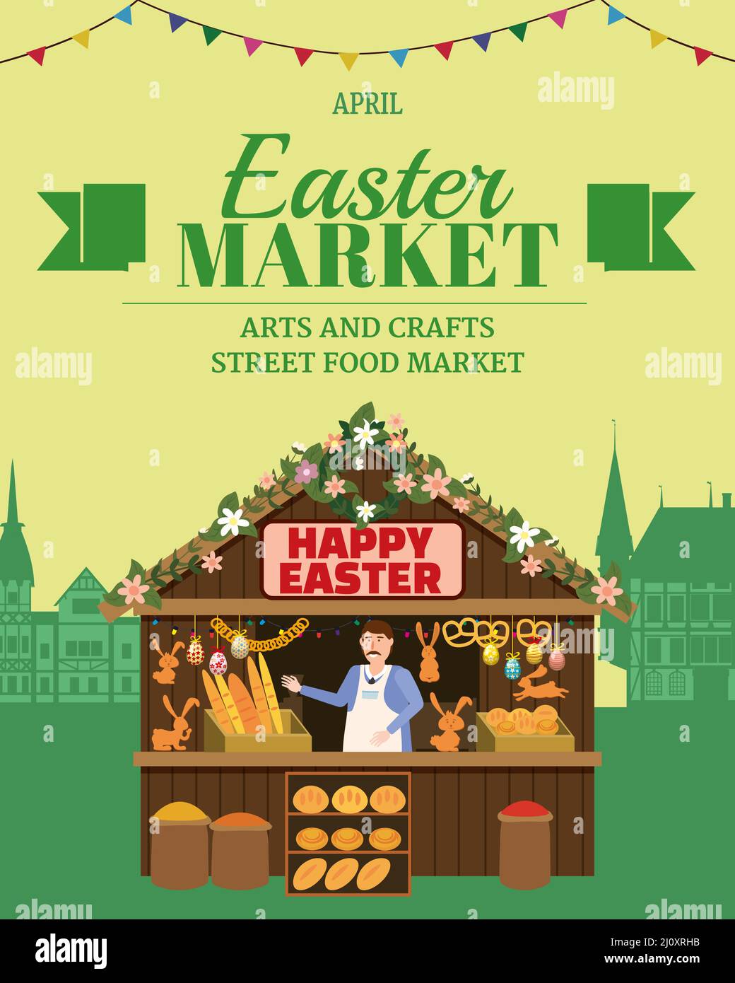 Egg seller Stock Vector Images - Alamy