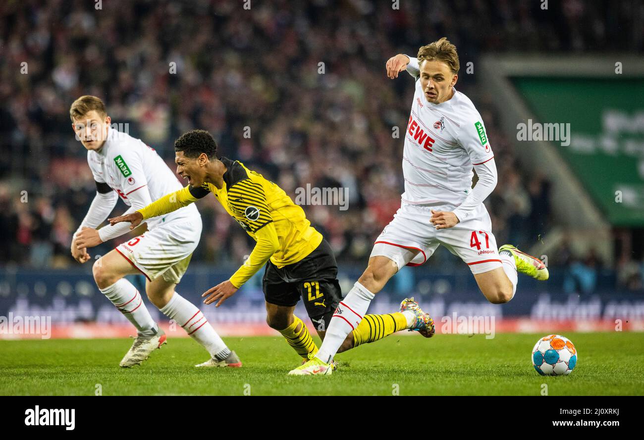 Luca Kilian (Köln), Jude Bellingham (BVB), Mathias Olesen (Köln) 1. FC ...