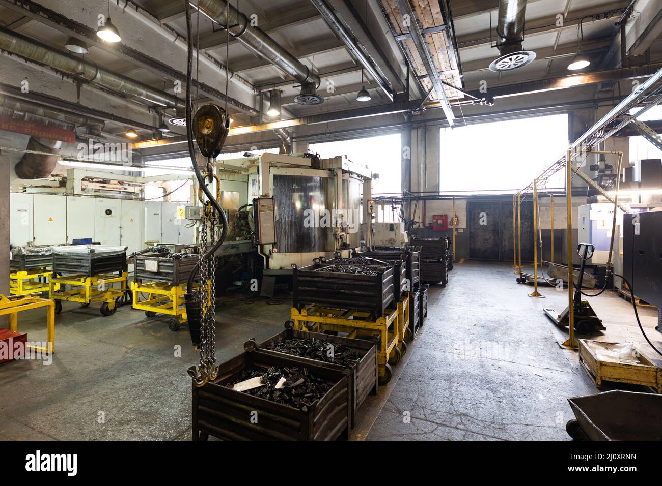 Photo of automobile assembly production.Car factory. Auto parts. Engine ...