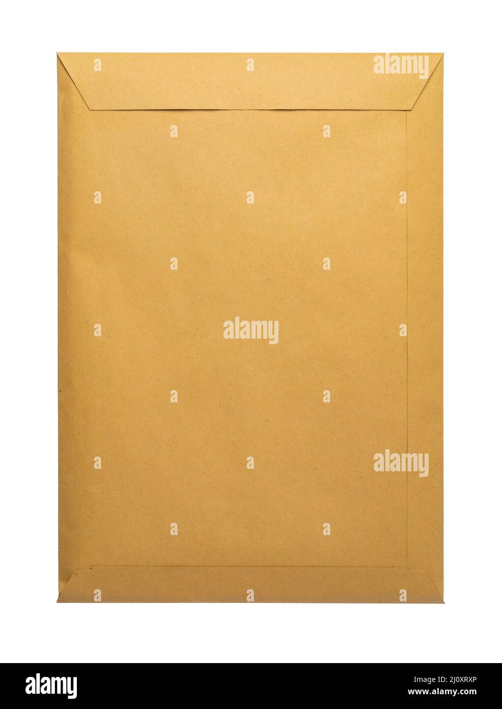 Brown envelope front and back isolated on white background. Letter top view Stock Photo - Alamy