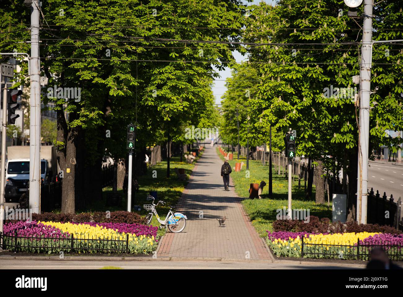 Kiev, Ukraine - May 09,2021: Victory Square, view of Victory Square ...